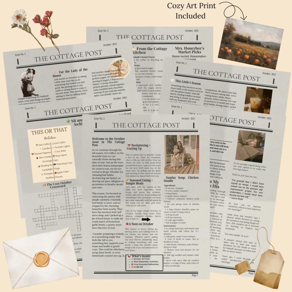 October 2025 Issue- THE COTTAGE POST - Mrs. Honeybee